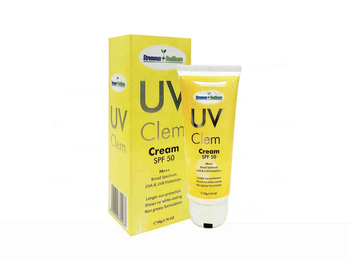 UV Clem Cream SPF 50 PA+++(50 gm) – Elantis Healthcare Pvt Ltd
